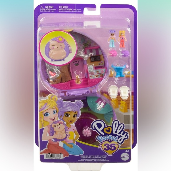 Mattel | Toys | Polly Pocket Dolls With Fidget Exterior Hedgehog Coffee ...